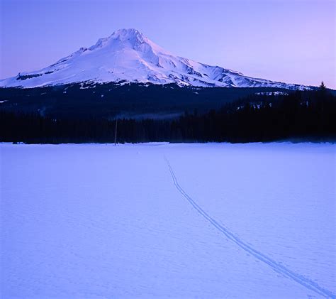 Winter Sunrise Trillium Lake A Photo On Flickriver