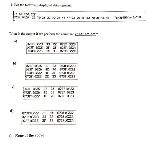 Solved What Is The Output If We Perform The Command Chegg