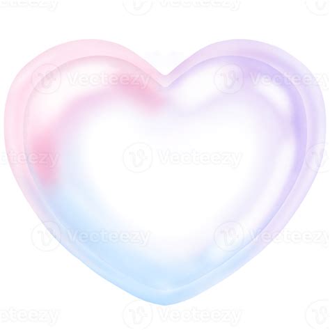 Pastel Pink Purple Blue Heart Bubble Valentine Love Bubble 55169514 Png