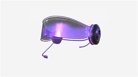 Sci Fi Glasses Visor Model H 10 Black And Purple By Gsommer