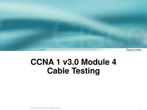 ppt ccna 1 v3 0 module 4 cable testing powerpoint presentation free download id 846213