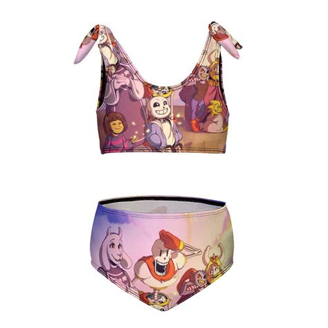 Characters Undertale Game Girls Swimsuits Set 2pcs Summer Holiday