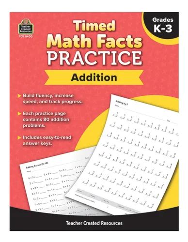 Libro Timed Math Facts Practice Addition Cuotas Sin Interés