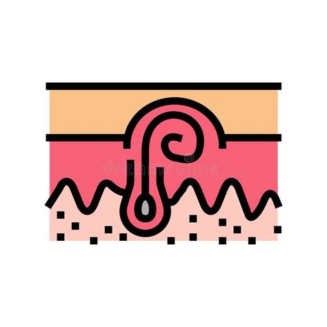 Ingrown Hair Color Icon Vector Illustration Stock Vector Illustration