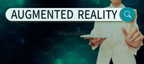 sign displaying augmented reality business showcase technology that