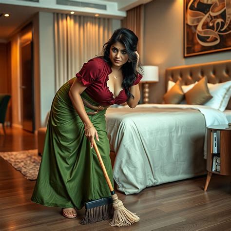 Captivating Indian Maid In Traditional Attire