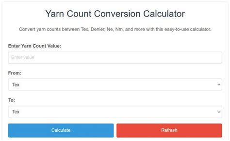 Yarn Count Calculator Easily Determine The Yarn Count Textile Apex