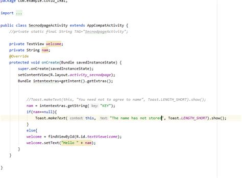 java getintent getextra is returing null value stack overflow