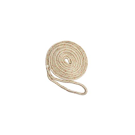 New England Ropes 58 X 40 Nylon Double Braid Dock Line Whitegold Wtracer C5059 20 00040