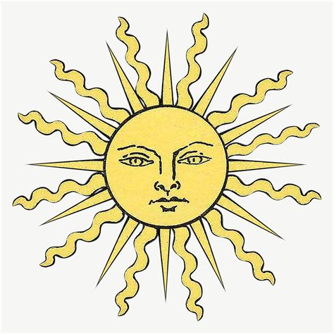 Sun Vintage Illustration Psd Remixed Premium Psd Rawpixel