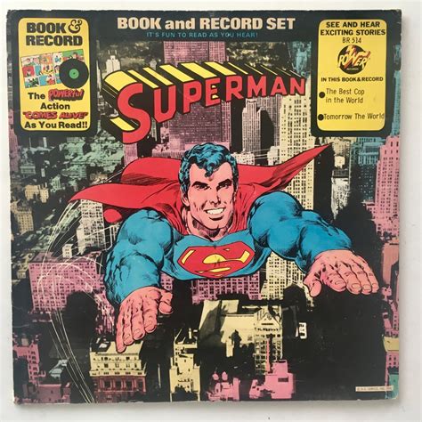 Superman Book And Record Set Lp Vinyl Record Album Power Records Br