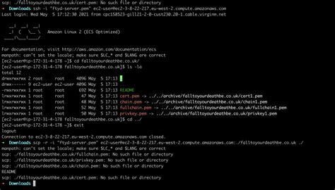 Amazon Web Services Scp No Such File Or Directory Stack Overflow