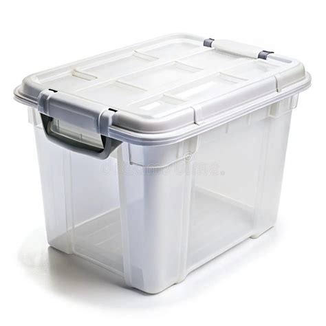 Plastic Industrial Storage Case With Snap Tight Lid Stock Illustration