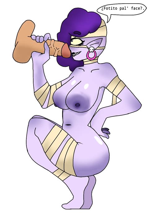 Rule 34 Black Lipstick Blowjob Blue Skin Brawl Stars Emz Brawl Stars