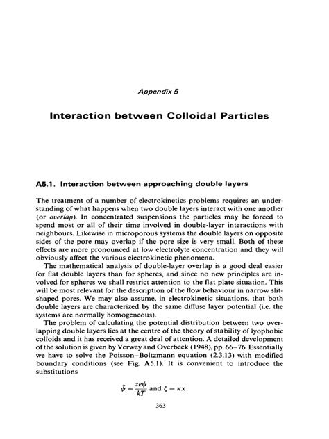 A5 Interaction Between Colloidal Particles 1981 Pdf Applied And