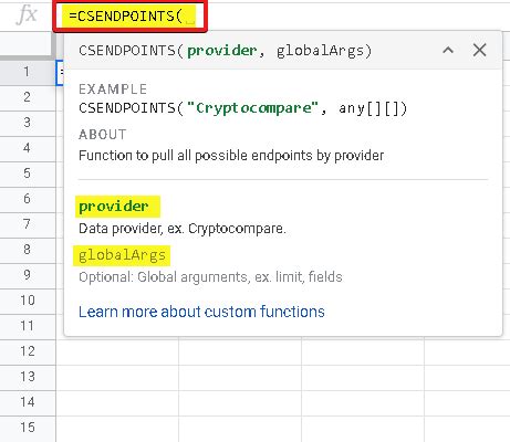 ENDPOINTS Cryptosheets