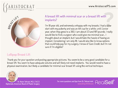 Qanda Lollipop Breast Lift Can Leave Almost Invisible Scarring