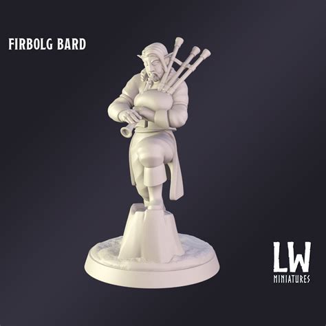 Dnd Miniature Firbolg Bard Miniature For Dungeons And Dragons Tabletop