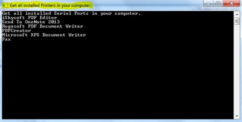 Fetch All Installed Printers In C Techno Thirsty