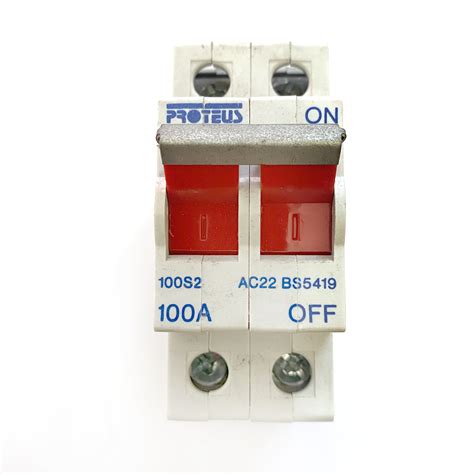 Isolators Proteus 100s2 Ac22 100a 100 Amp 2 Double Pole Isolator Main