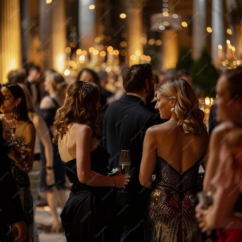 Charity Gala With Sophisticated Attendees In Formal Attire Premium Ai Generated Image