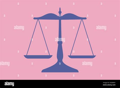 Balanced Scale Illustation Pans And Arm On A Equal Level Weighting Empty Scale Graphic Element