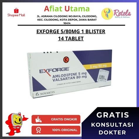 Jual Exforge 580mg 1 Blister 14 Tablet Shopee Indonesia