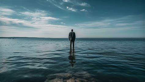 Solitude In Nature A Businessman Standing Reflecting On Success