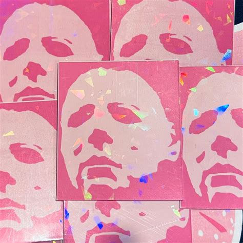 Michael Myers Pink Holo Glass Glitter Vinyl Sticker Decal Etsy
