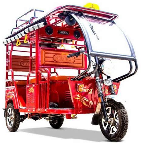 Red Allfine Battery Operated E Rickshaw At ₹ 124500 Battery Operated