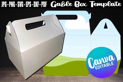 Gable Box Canva Template Svg Png Canva Editable