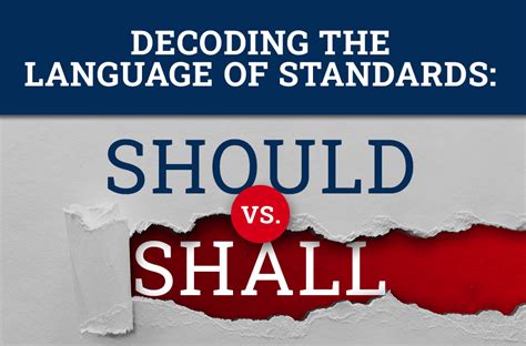 Decoding The Language Of Standards Should Vs Shall Tyndale Usa