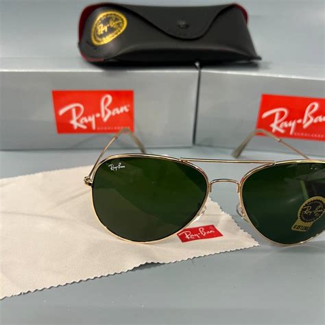 Ray Ban Aviator Mens Sunglasses Metal Frame In Green Color Repsbrands