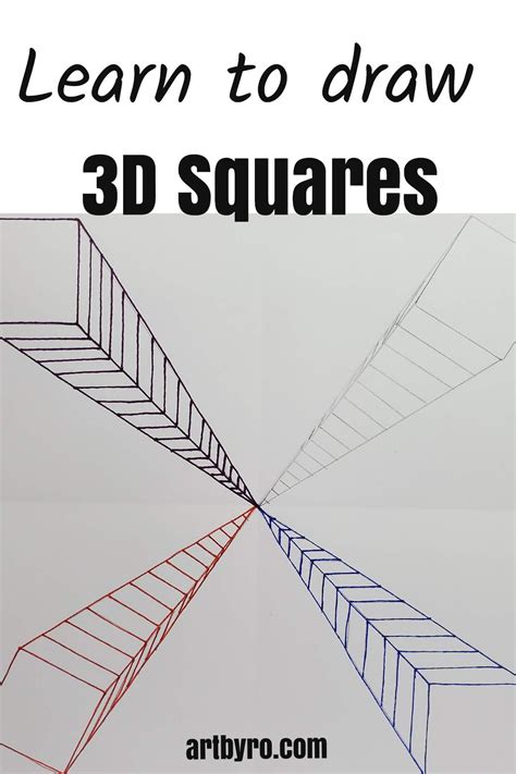 Lean To Draw 3d Squares Easy Art Lesson