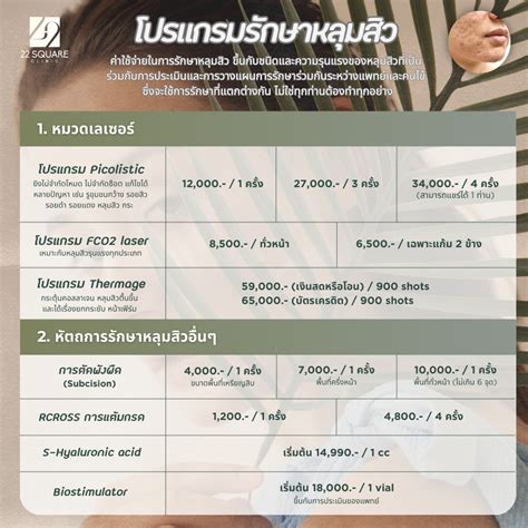 Acne Scar Acne Scar Treatment Program 22 Square Clinic คลินิก