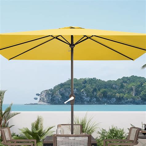 Arlmont And Co 8 X 10 Rectangular Patio Umbrellas For Outdoor Outdoor