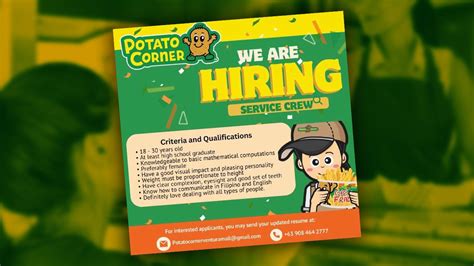Potato Corner Apologizes For Viral ‘discriminatory Job Posting