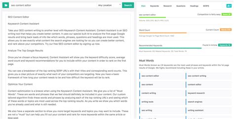 Seo Content Editor Keysearch Content Assistant