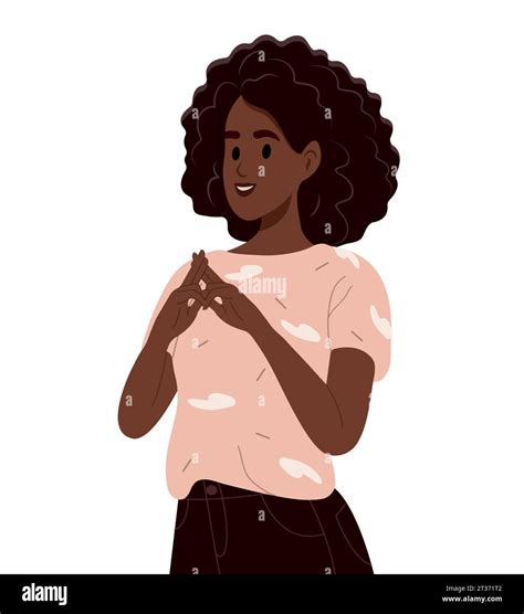 Deaf Mute Young Black Woman On White Background An Adult Learns Sign