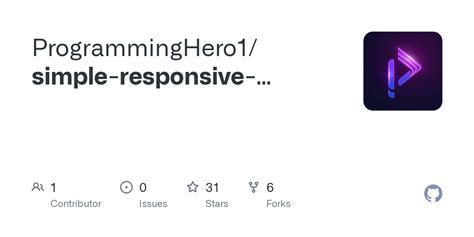 Github Programminghero1simple Responsive Challenges