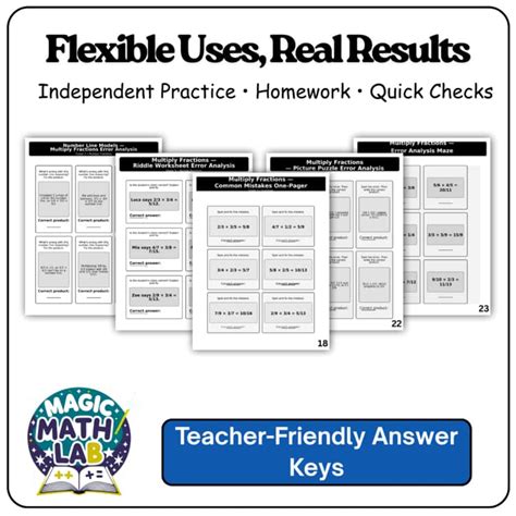 5th Grade Multiplying Fractions Error Analysis Printable Worksheets