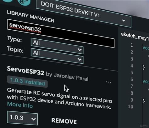 One And Multiple Servo Motor Control With ESP Development Board DOIT ESP DEVKIT V Share