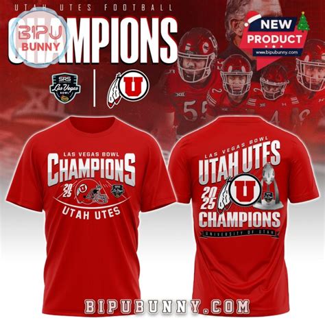 Utah Utes Las Vegas Bowl Champions Red Hoodie 2026 Bipubunny Store