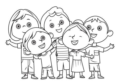 440 Black And White Friends Hugging Stock Illustrations Royalty Free