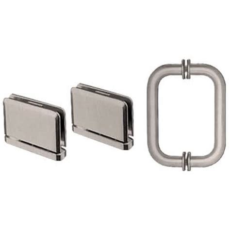 Crl Brushed Nickel Prima Shower Pull And Hinge Set Canada Wide Hardware