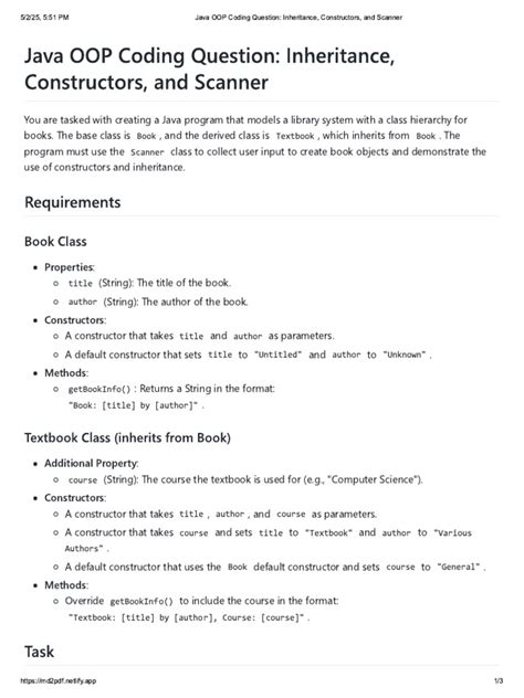 Java Oop Coding Question Inheritance Constructors And Scanner Pdf Computer Programming