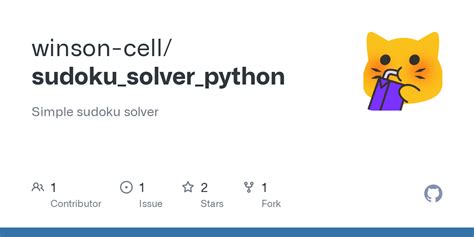 GitHub Winson Cell Sudoku Solver Python Simple Sudoku Solver
