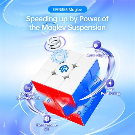 Gan 356 Maglev 3x3 Magnetic Speed Cube Stickerless Gans 356m Magic Cubes
