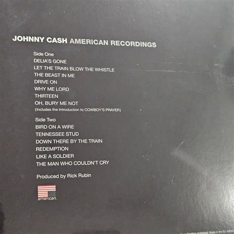 Johnny Cash ‎ American Recordings Vinyl Harbourside Records