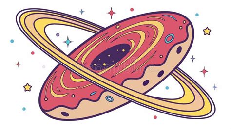 Planet Saturn With Rings Cosmic Space Vector Design Generative Ai Stock Vector Illustration